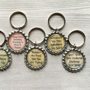 Keychain,key Ring,inspirational Quotes,key Chain,keyring,bottle Cap ...