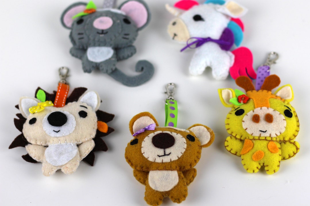 Felt Animal Keyrings and Pins - Etsy