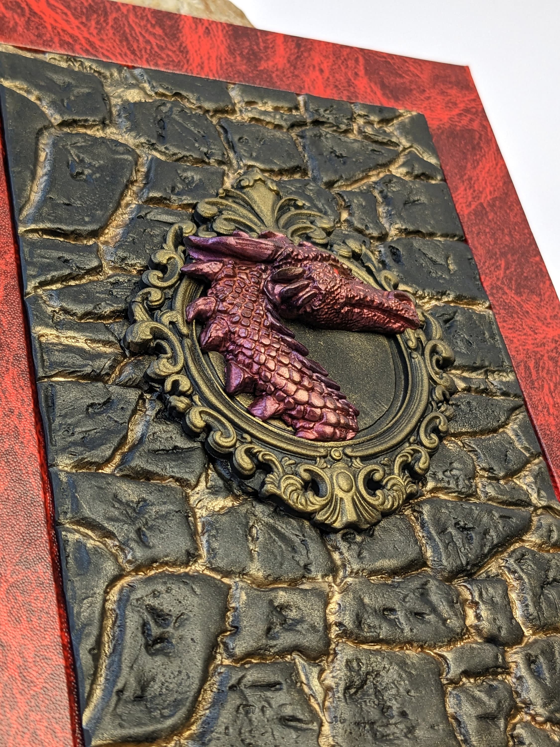 3D Fiery Dragon Book, Dnd Character Journals, Red Notebook, Notebooks ...