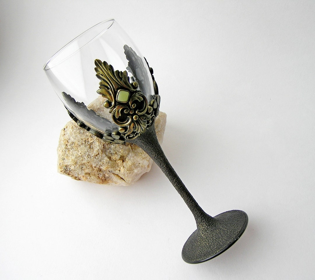 Antique Style Medieval Gold Goblets Decorated With Glass Stones ...