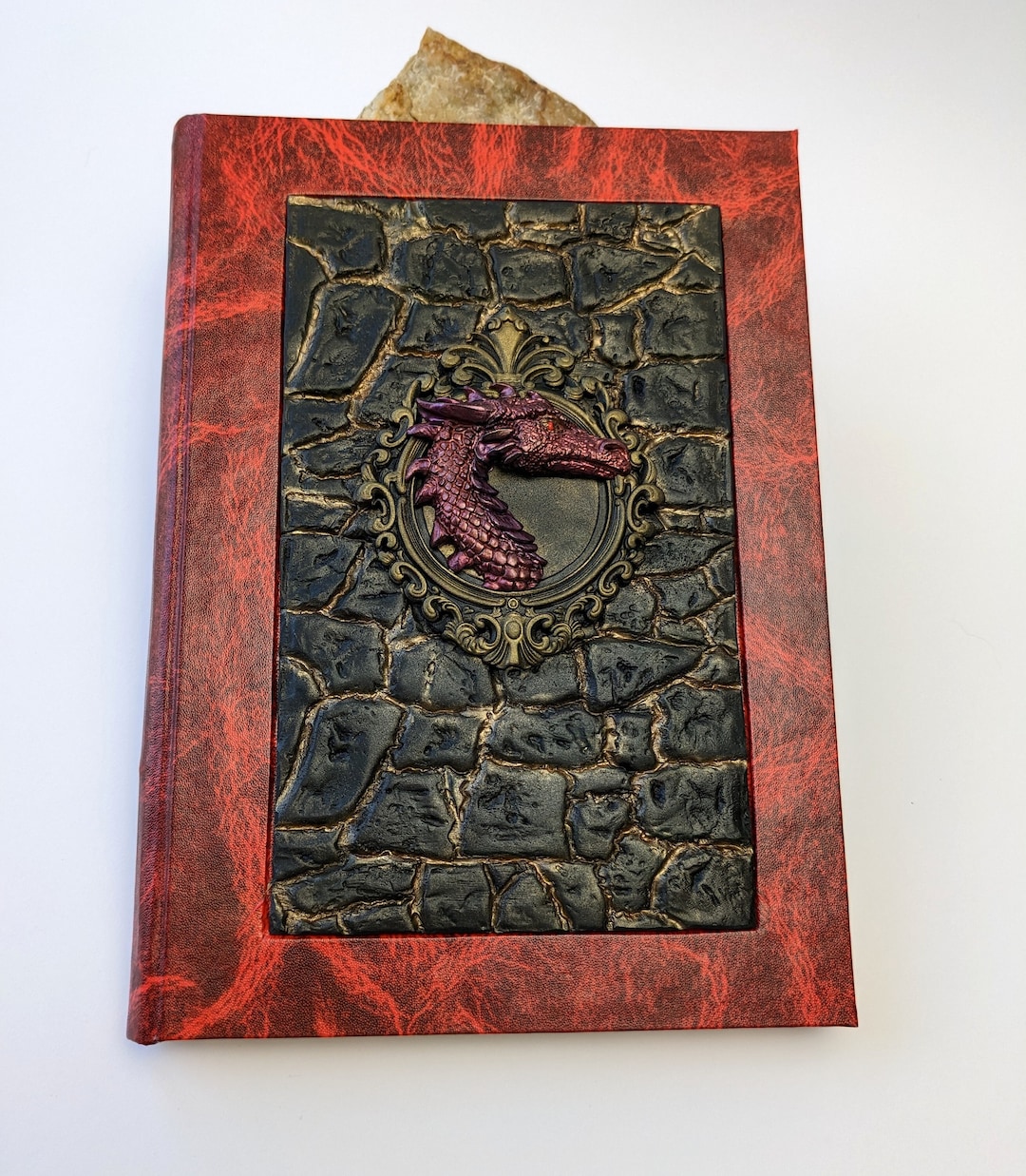 3D Fiery Dragon Book, Dnd Character Journals, Red Notebook, Notebooks ...