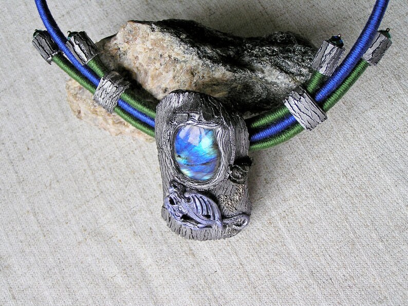 Dragon Jewelry Fantasy Necklace Dragon Keeper Natural Stone Labradorite ...