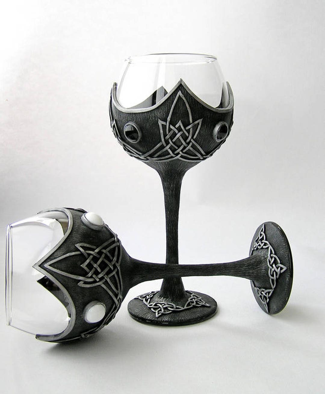 Set Medieval Goblet is Decorated With the Celtic Knot Gothic Wine ...