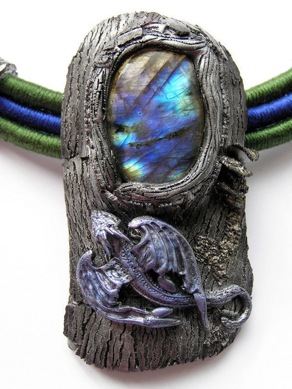 Dragon Jewelry Fantasy Necklace Dragon Keeper Natural Stone Labradorite ...