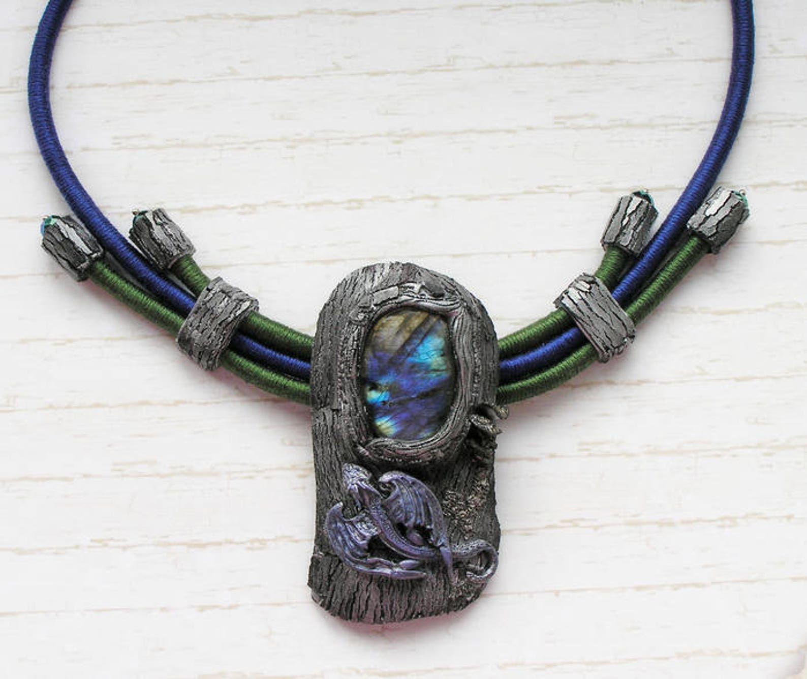 Dragon Jewelry Fantasy Necklace Dragon Keeper Natural Stone Labradorite ...