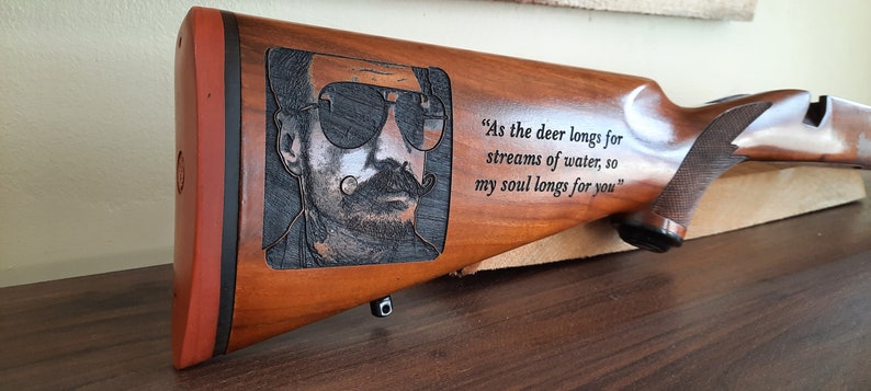 Custom Firearm Engraving Stock Personalized Wording and Checkering - Etsy