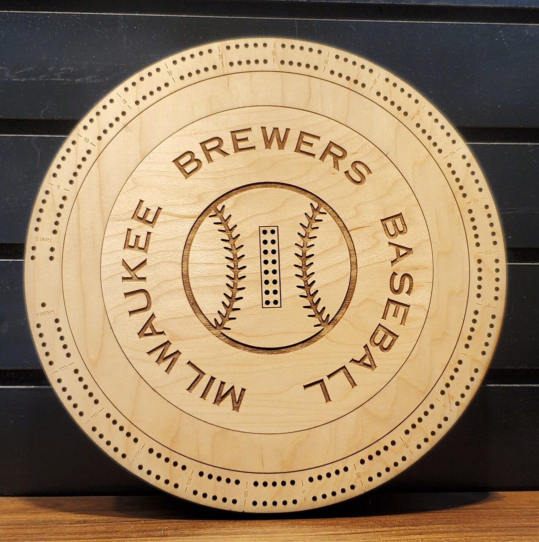 Wood Milwaukee Brewers Themed Cribbage Board - Etsy