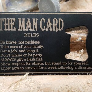 The Man Card PERSONALISED Bottle Opener Business Card Size - Etsy