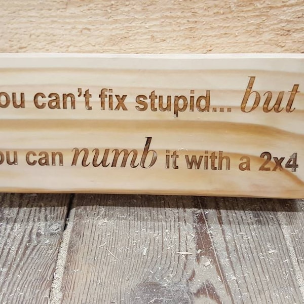 Cant Fix Stupid Sign - Etsy