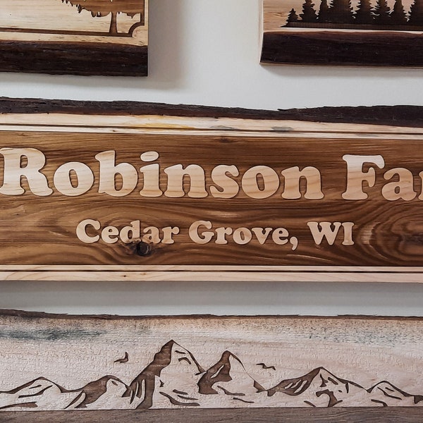 Cedar Name Sign - Etsy