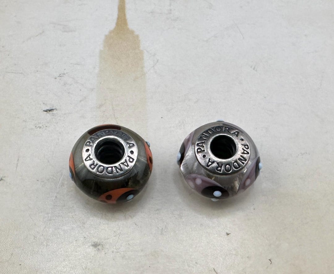 Authentic Pandora Glass Ladybug Bead (pink) -- Pandora 925 ALE - Etsy