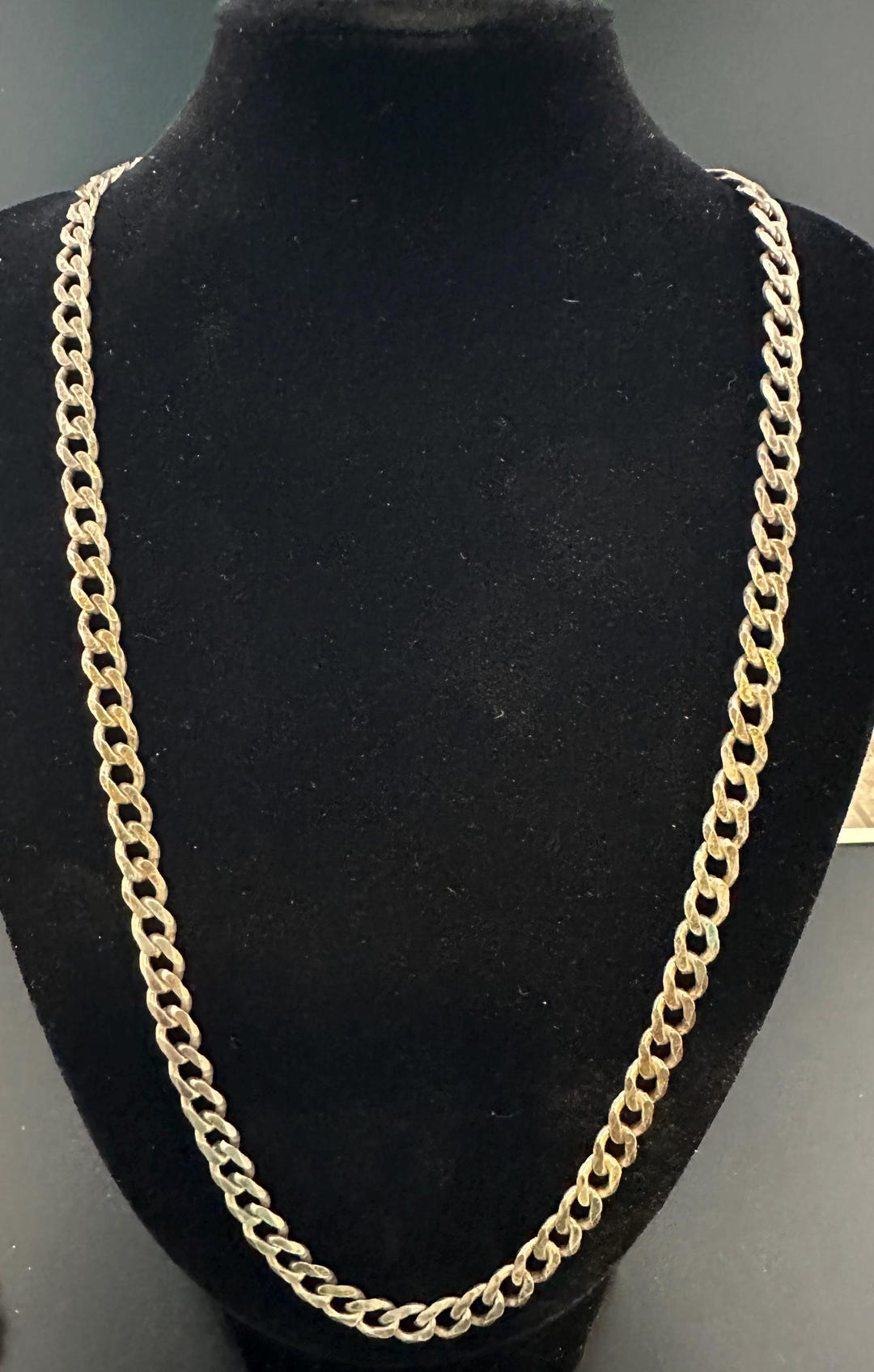 Vintage, Small Cuban Link Sterling Silver Chain, .925 MEX & MD28V - 19 ...