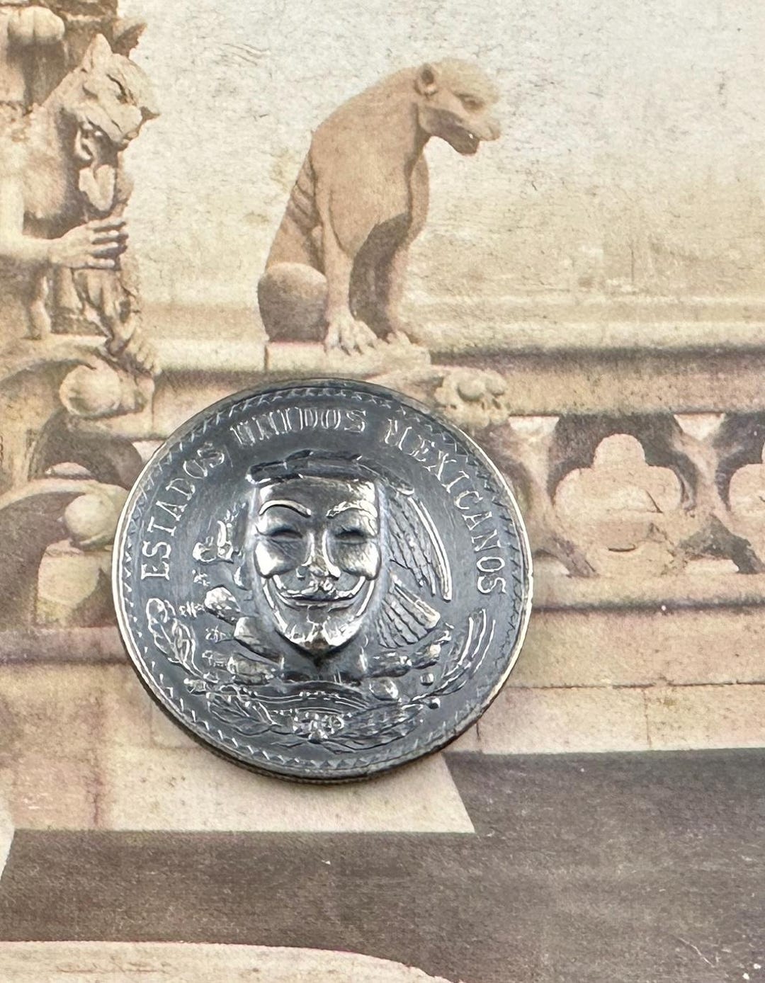 1947 Un Peso, 50% Silver, Repousse Coin -- Anonymous - Lot 1 - Etsy