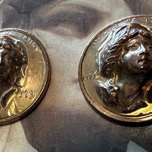 1971 and 1973 US Penny Penny Repousse Coins - Etsy