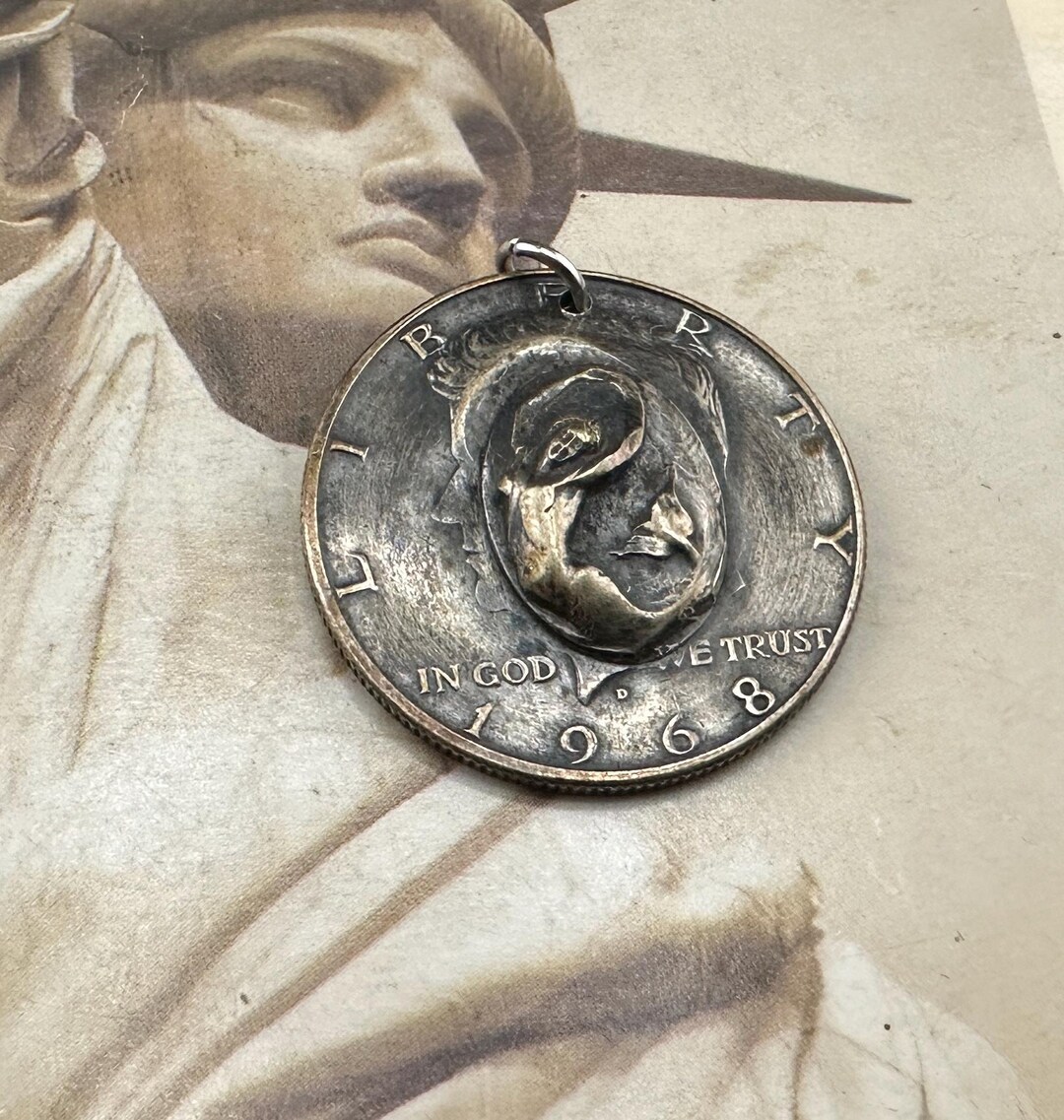 1968 Kennedy Silver Half Dollar Repousse Coin -- Mermaid - Etsy