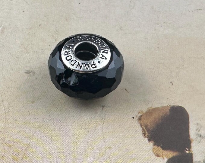 Chipped Authentic Pandora Black Murano Glass Charm Pandora S925 ALE - Etsy
