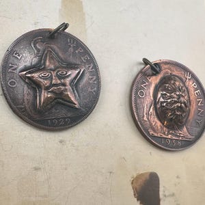 Two British Large Penny Repousse Coins - 1929 and 1938 - Etsy