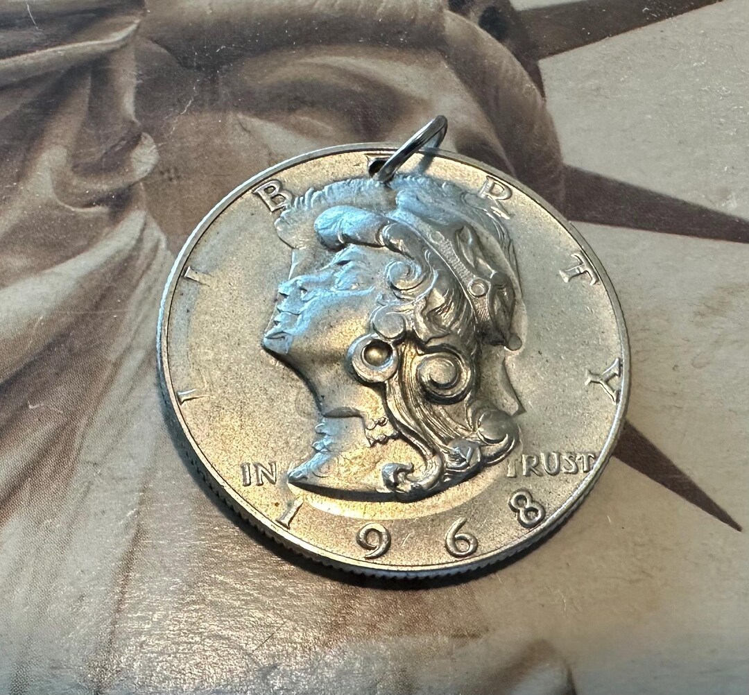 1968 Kennedy Silver Half Dollar Repousse Coin -- Elegant Lady - Etsy