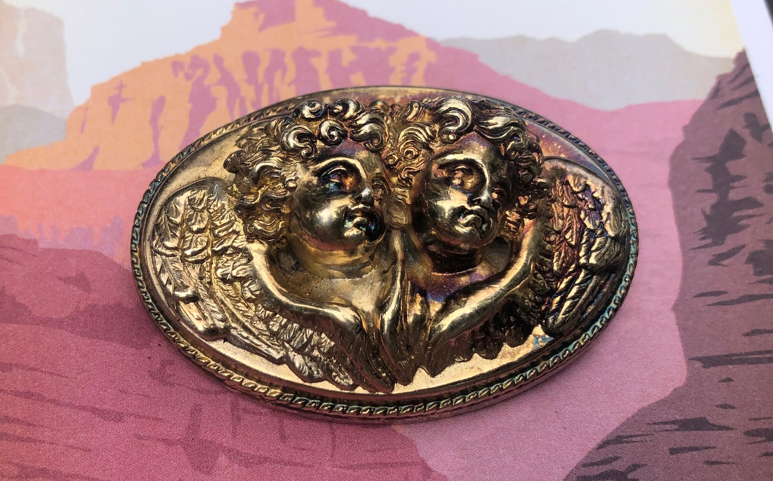 Henryk Winograd Cherub Angel Pure Silver .999 With Gold - Etsy