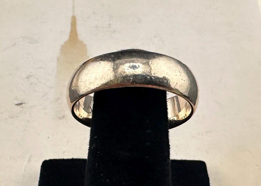 Vintage, 14k Gold Band Marked 14k, FG Size 8.5 - Etsy