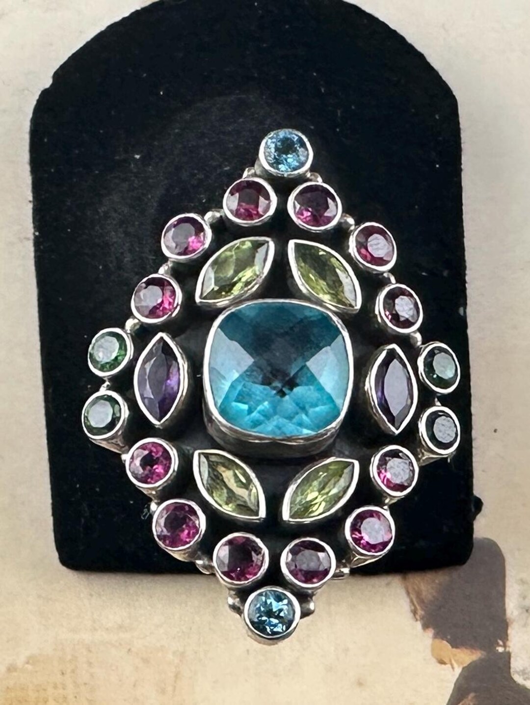Vintage Nicky Butler Multi-gemstone Ring - Size 7 - Etsy