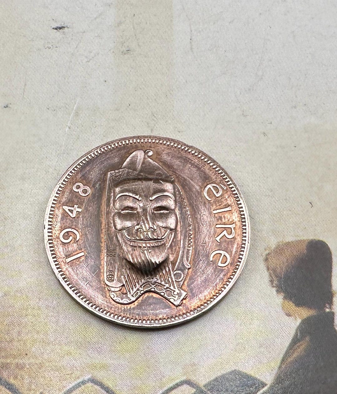1948 Ireland Republic Large Penny Repousse Coin - Anonymous - Etsy