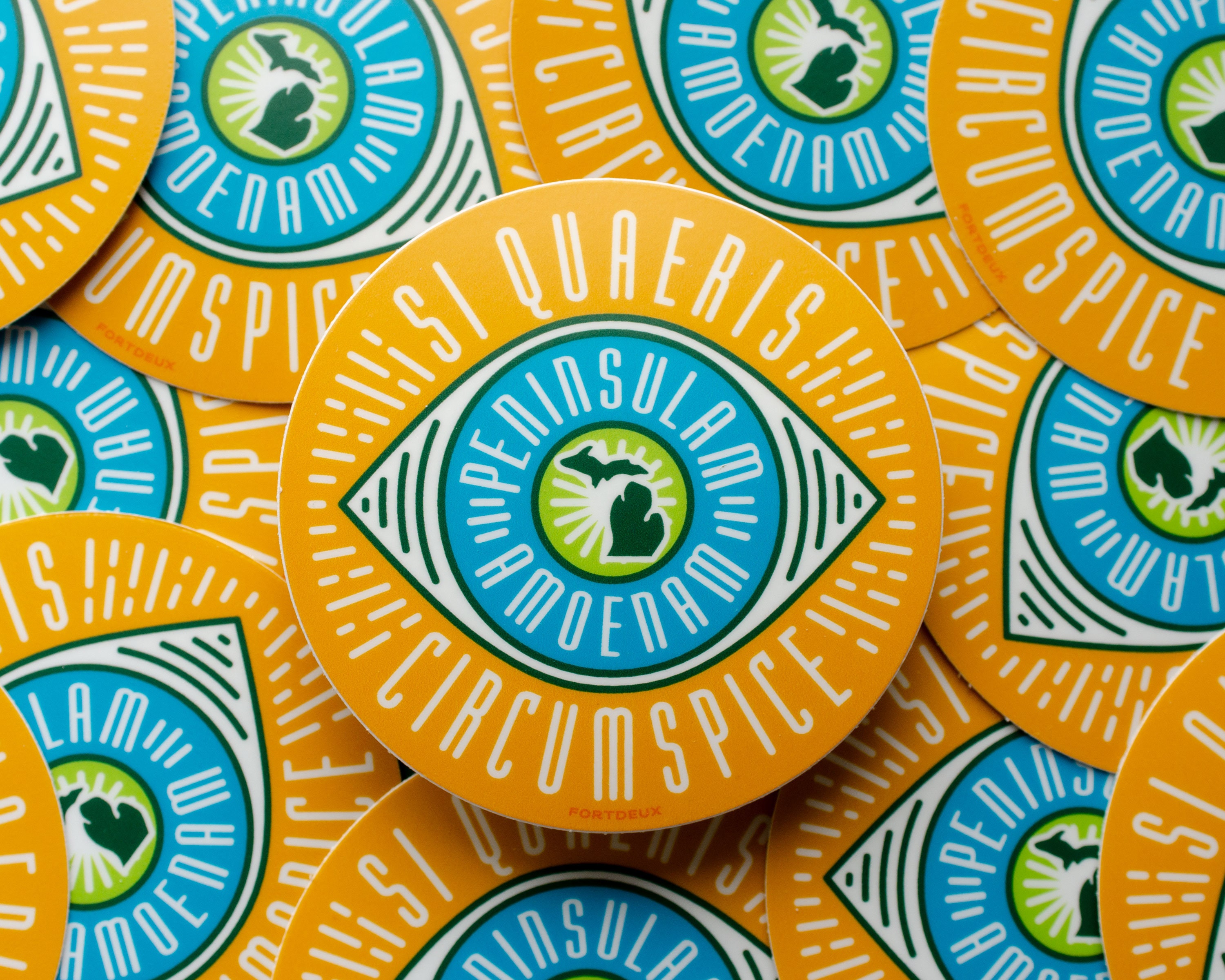 Michigan Motto Modern Line Art Eye Graphic Sticker Premium - Etsy