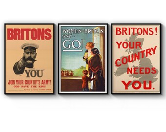 Pre War Poster Black White | Etsy UK