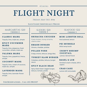 Custom Menu Templates for Your Restaurant or Food Business - Etsy