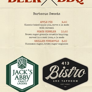 Custom Menu Templates for Your Restaurant or Food Business - Etsy
