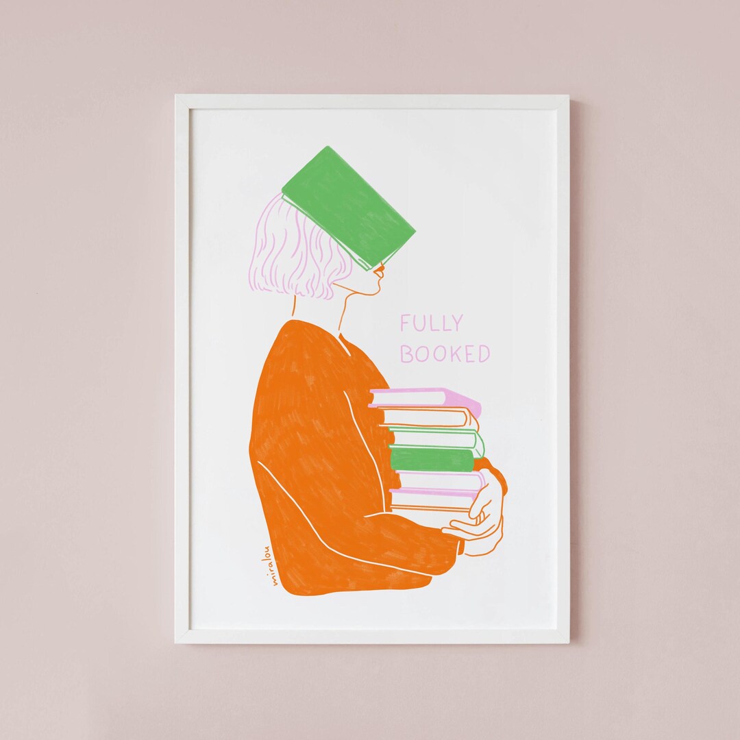 Fully Booked – Art Print, Poster, Illustration - Etsy