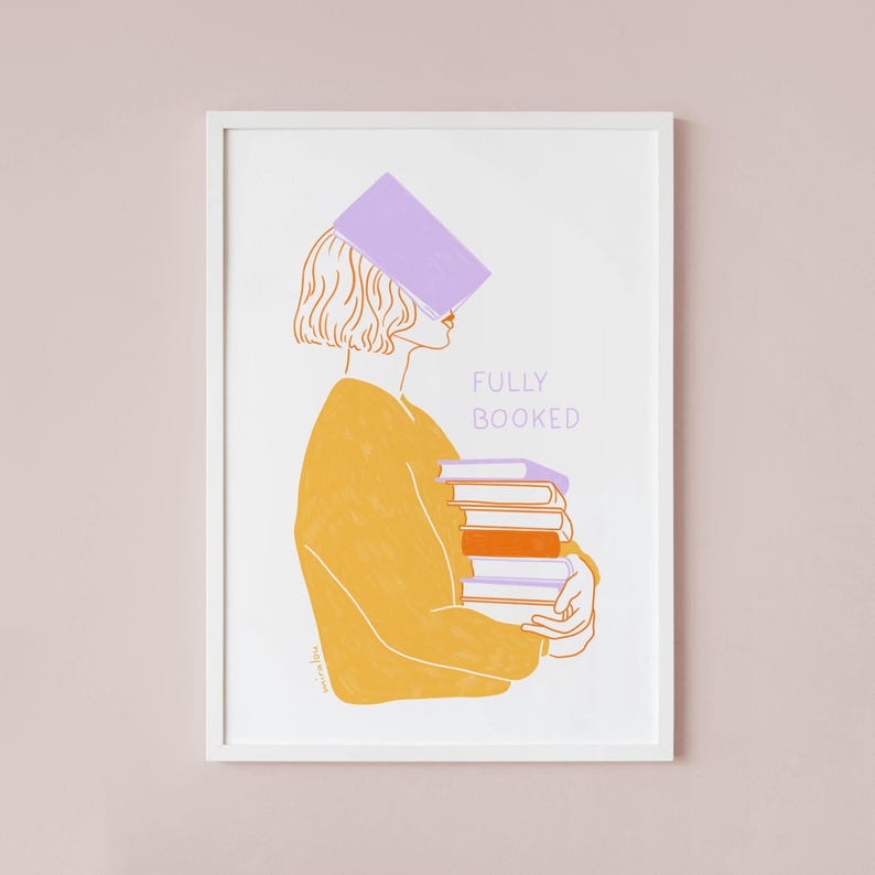 Fully Booked – Art Print, Poster, Illustration - Etsy