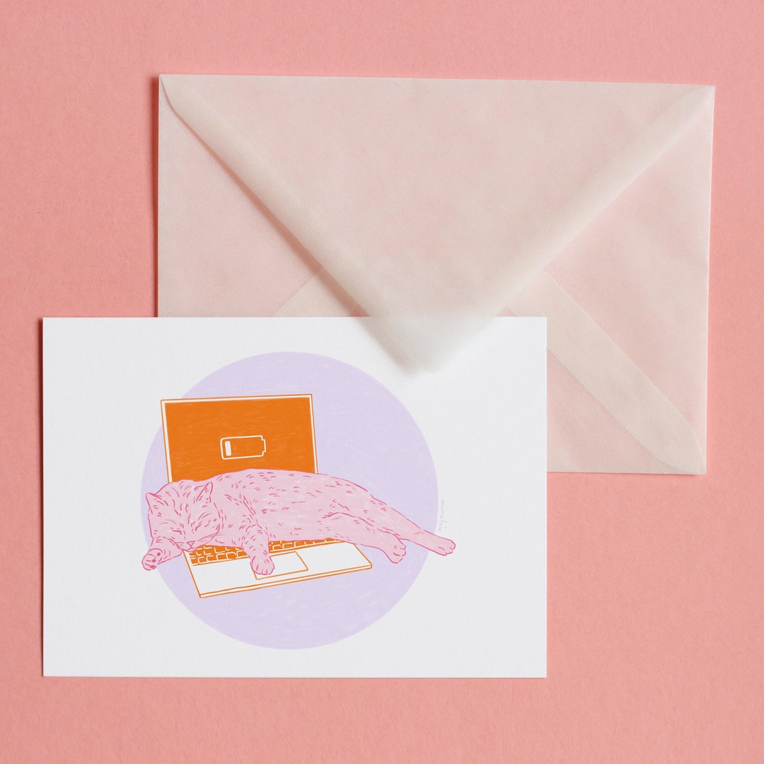 Work Life Balance – Postcard With Envelope, Art, Print, Illustration - Etsy