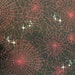 Halloween Fabric Red Spiderwebs on Black Background, Silver Metallic ...