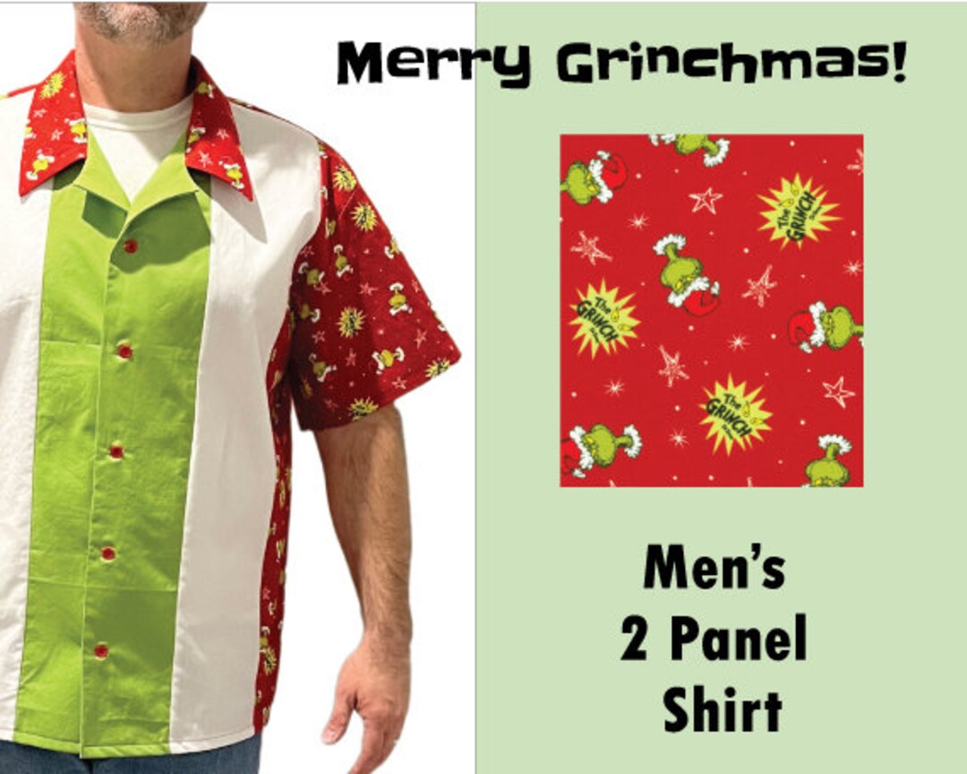Merry Grinchmas! Men's Bowling/hawaiian Style Christmas Shirt - Retro ...