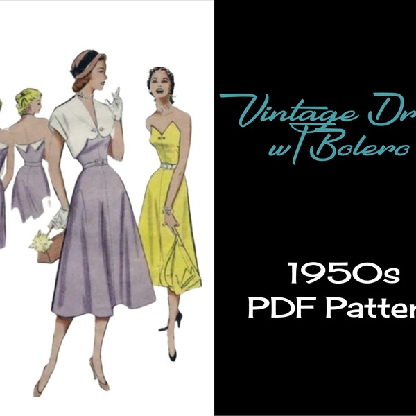 1950s Dress Pattern - Etsy
