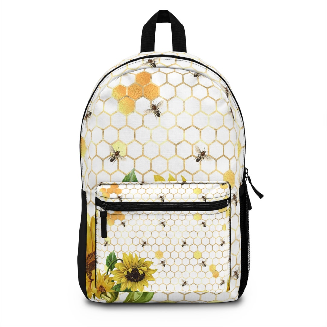 Sunflower Honey Comb and Bees Backpack - Etsy