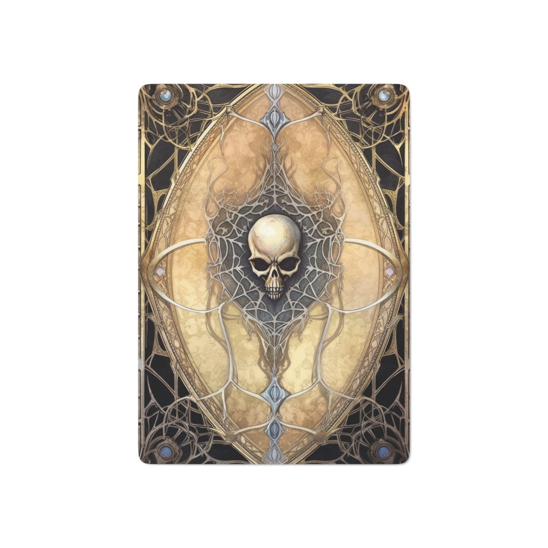 Skull and Spider Web Tarot Style Custom Poker Card - Etsy