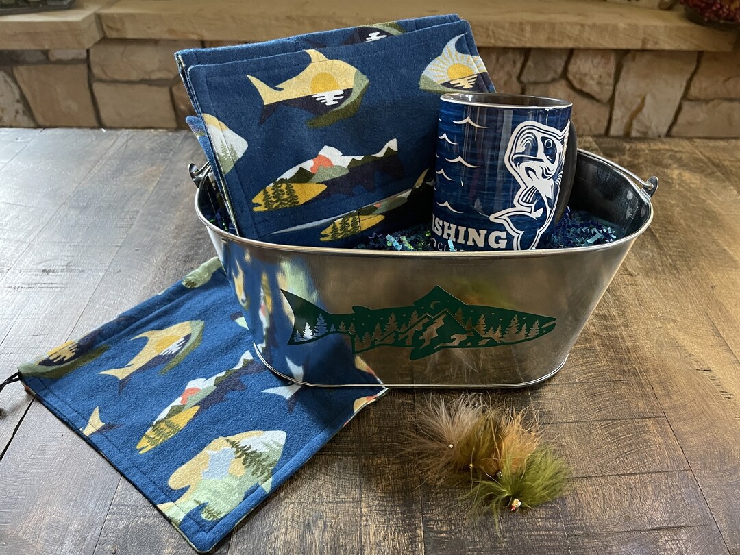 Fishing Gift Baskets for Men, Fishing Gift From the Kids, Birthday Gift ...