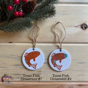 Fly Fishing Christmas Ornament, Fishing Father's Day Gift From Kids ...
