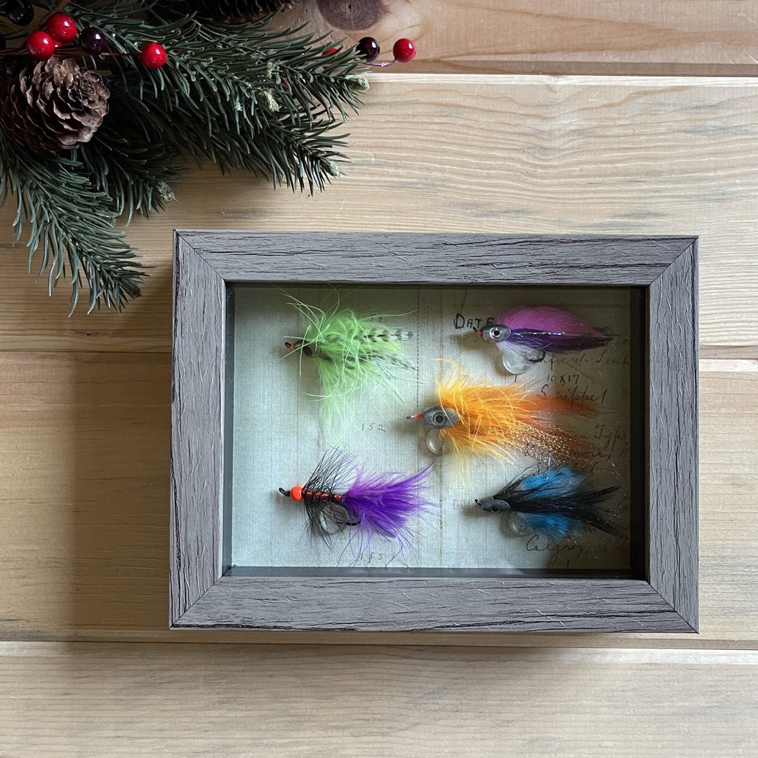 Fishing Shadow Box, Fly Fishing Gifts for Men, Fishing Christmas Gifts ...