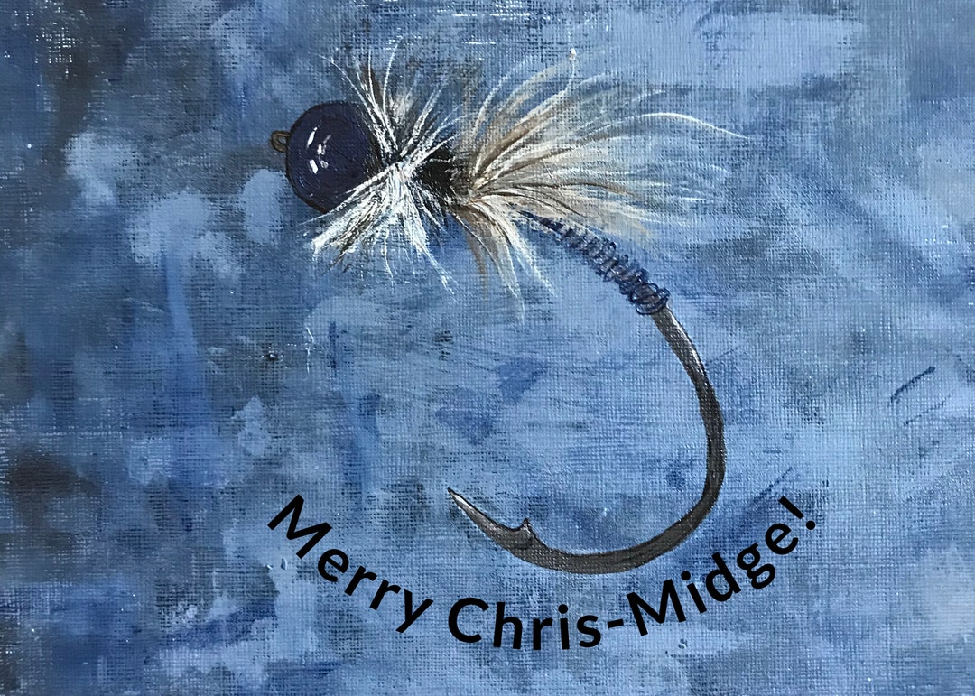 Christmas Card Fish, Fishing Greeting Card, Fly Fishing Notecard ...