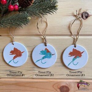 Fly Fishing Christmas Ornament, Fishing Father's Day Gift From Kids ...