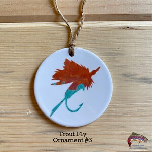 Fly Fishing Christmas Ornament, Fishing Father's Day Gift From Kids ...
