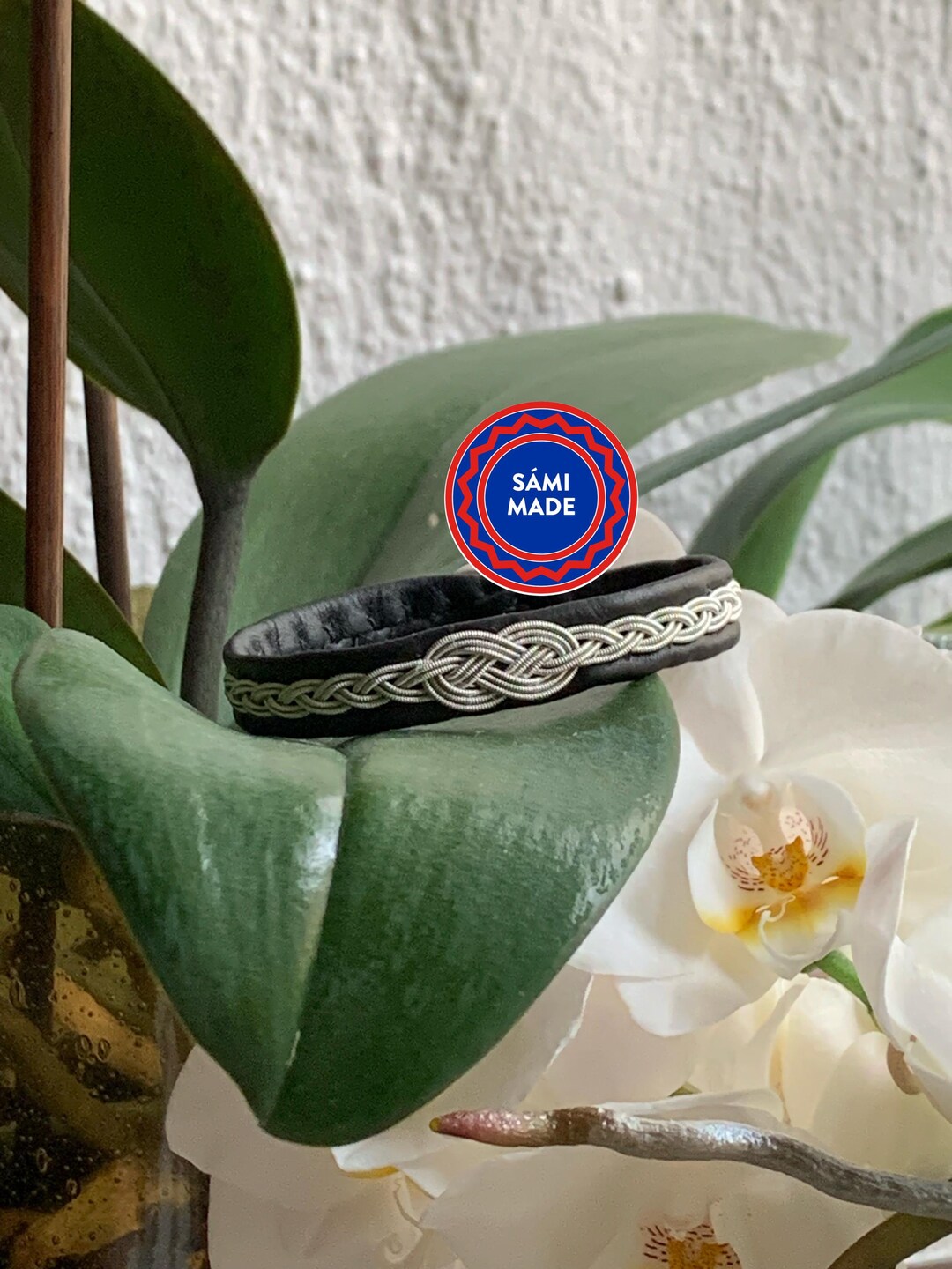 Sami Bracelet THE KNOT in Genuine Reindeer Leather, Reindeer Horn and ...