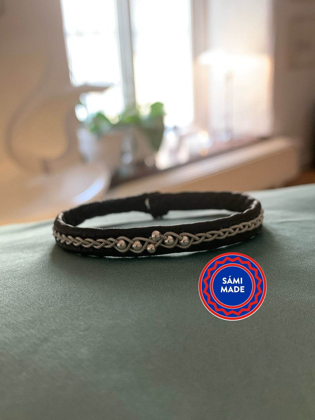 Sami Bracelet ELIS in Genuine Reindeer Leather and Sterling Silver ...