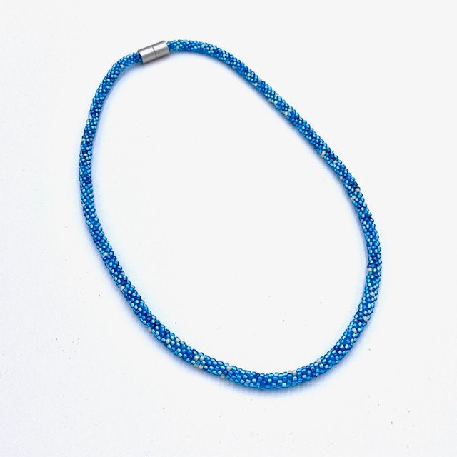 Beaded Kumihimo Rope Necklace, 27, Turquoise - Etsy