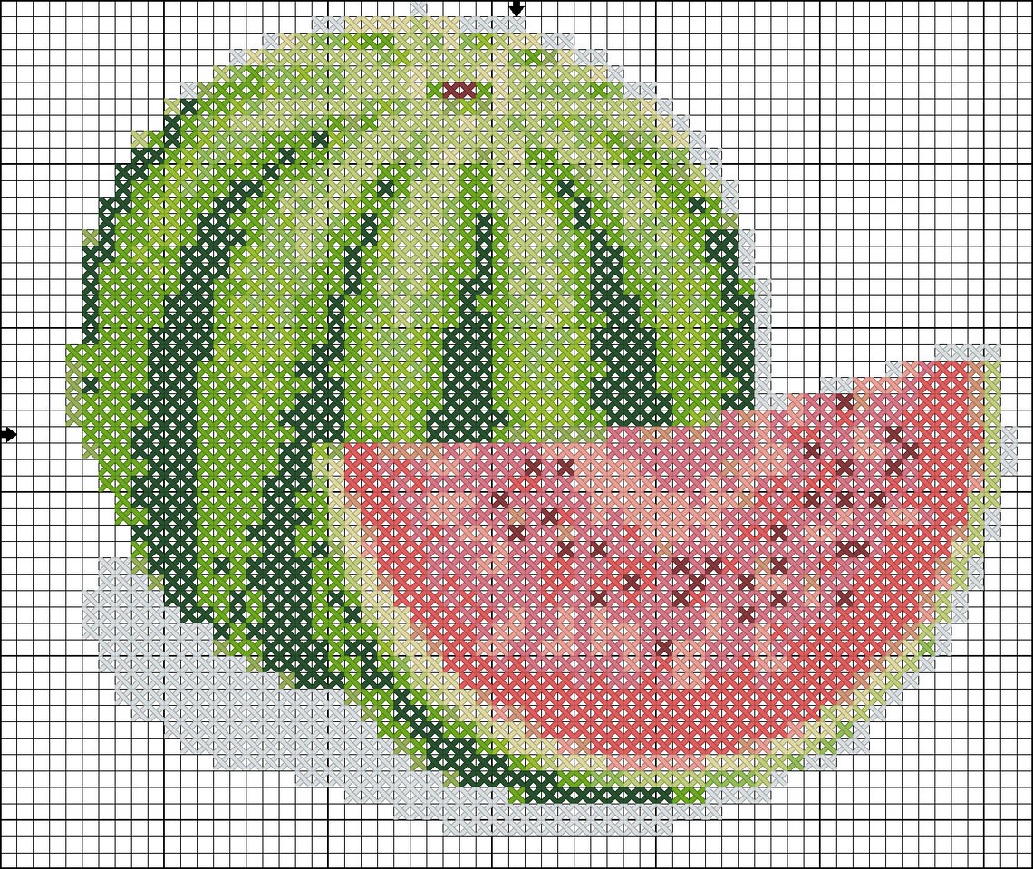 Watermelon Cross Stitch Pattern PDF Instant Download - Etsy