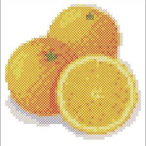 Orange Cross Stitch Pattern PDF Instant Download - Etsy