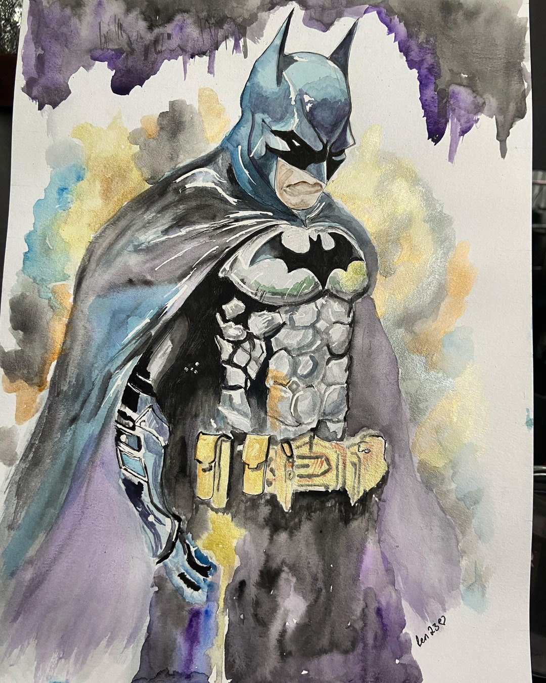 Batman DC Original Watercolour Painting - Etsy